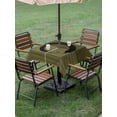 Black Circle Square Outdoor Tablecloth with Umbrella Hole Japanese ...