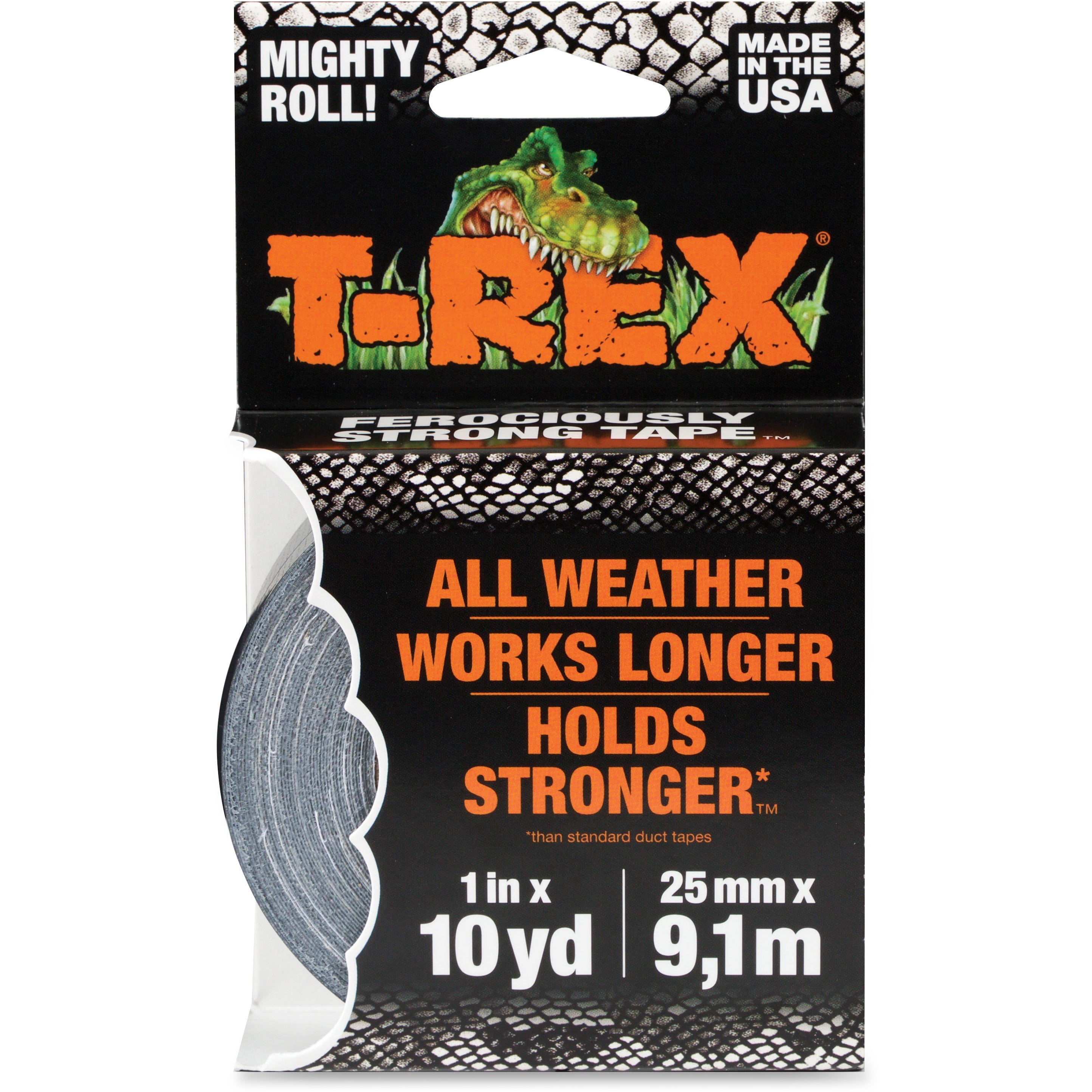 T-REX Tape Mighty Roll - Gunmetal Gray, 1 in. x 10 yd. - Walmart.com ...