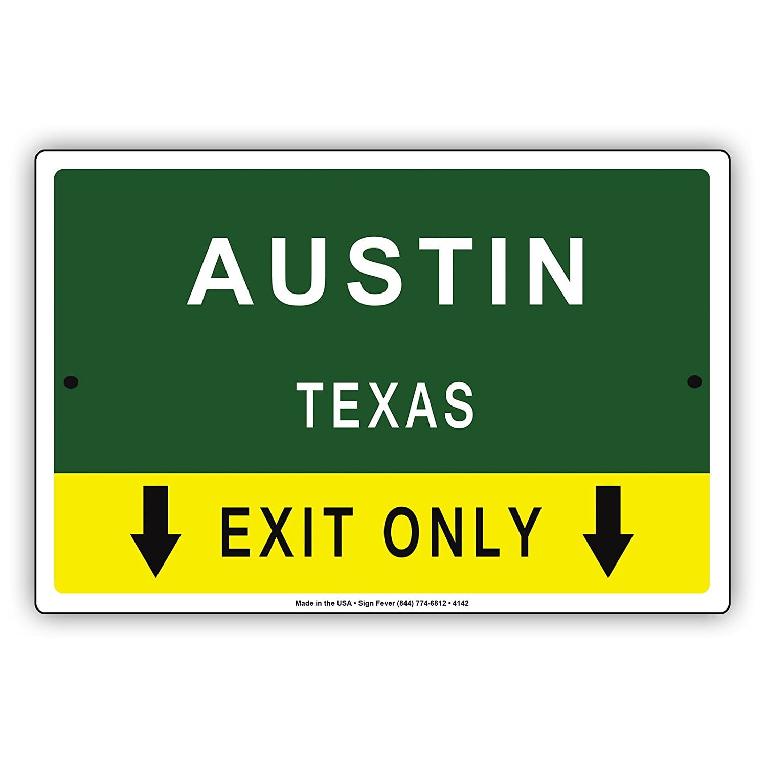 Austin Texas Exit Only With Pointer Arrow Direction Way Road Signs ...