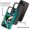 Case for iPhone 13 Pro Max,Colored Glass Dolphin Exquisitely Pattern ...