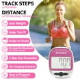 Pingko Pedometer for Walking Step Counter with Large Digital Display ...
