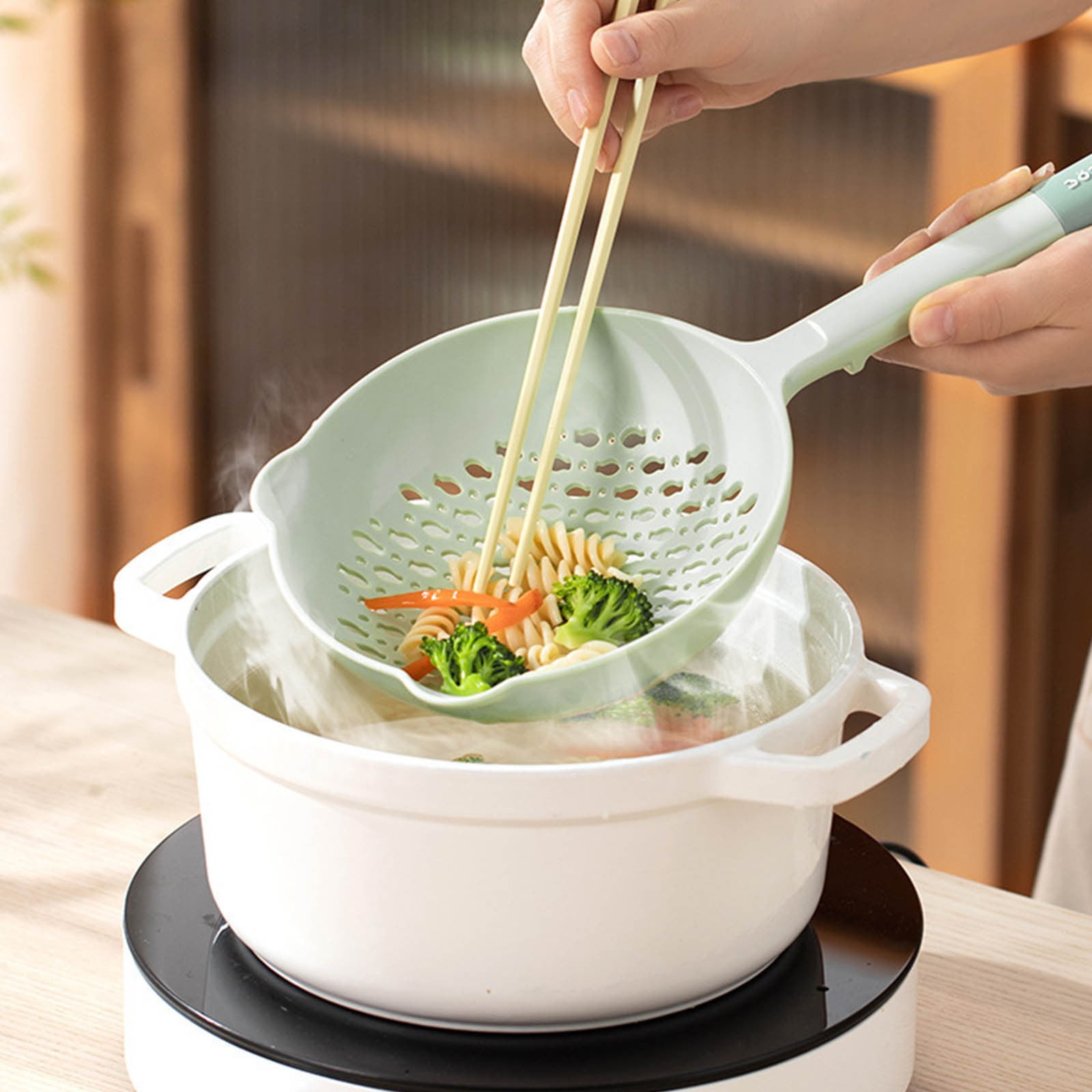 Usmixi High Face Value Lo Mein Scoop, Big Leaky Spoon, High Temperature ...
