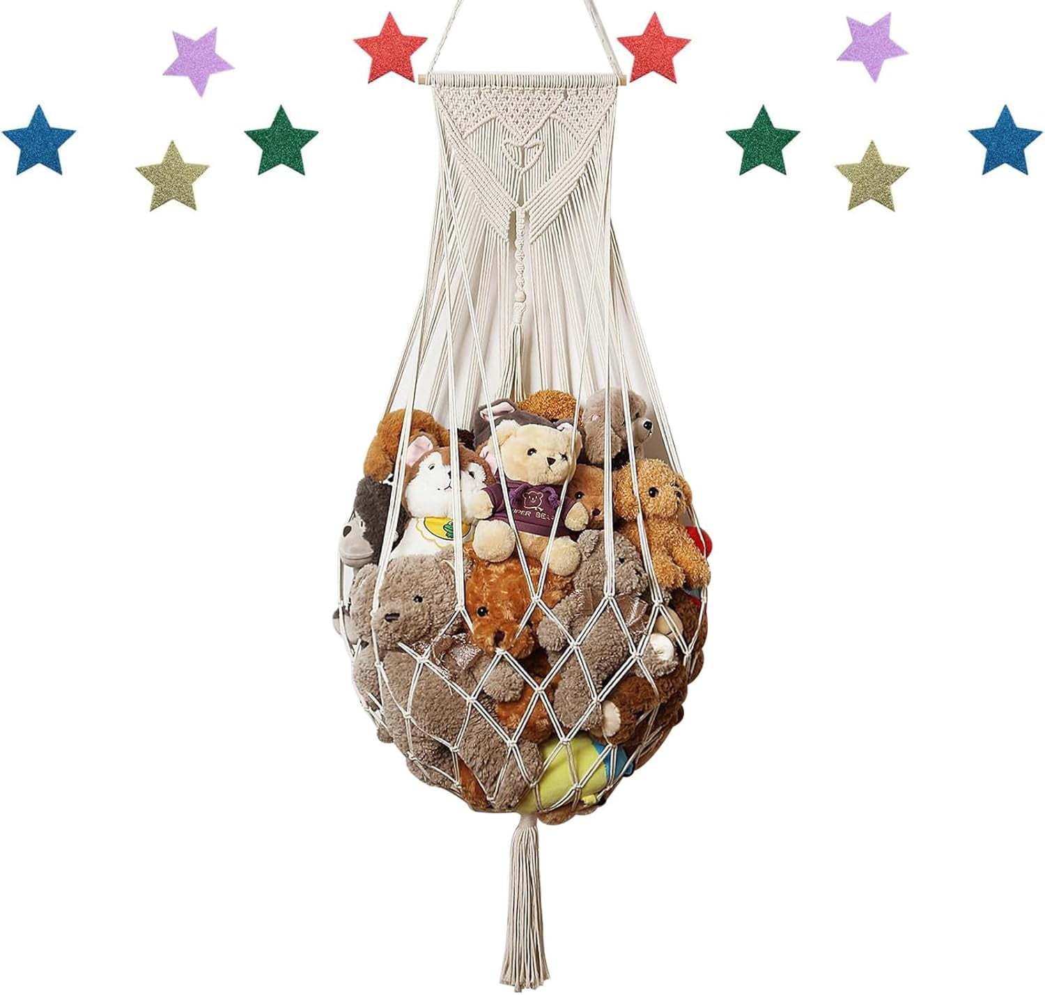 shiyou-Stuffed Animal Storage Hammock Wall Hanging Net Holder Plushies ...