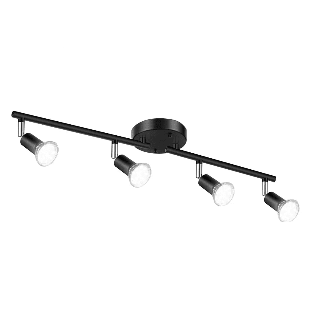 Lamparas Decorativas Moderna Iluminación De Riel De 4 Luces negro ...