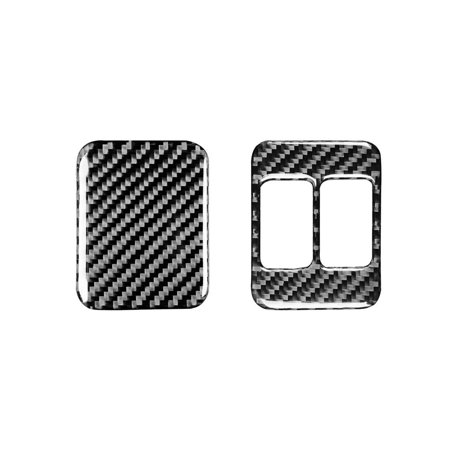 Car Interior Seat Heating Button Panel Decal Perforated Black Carbon ...