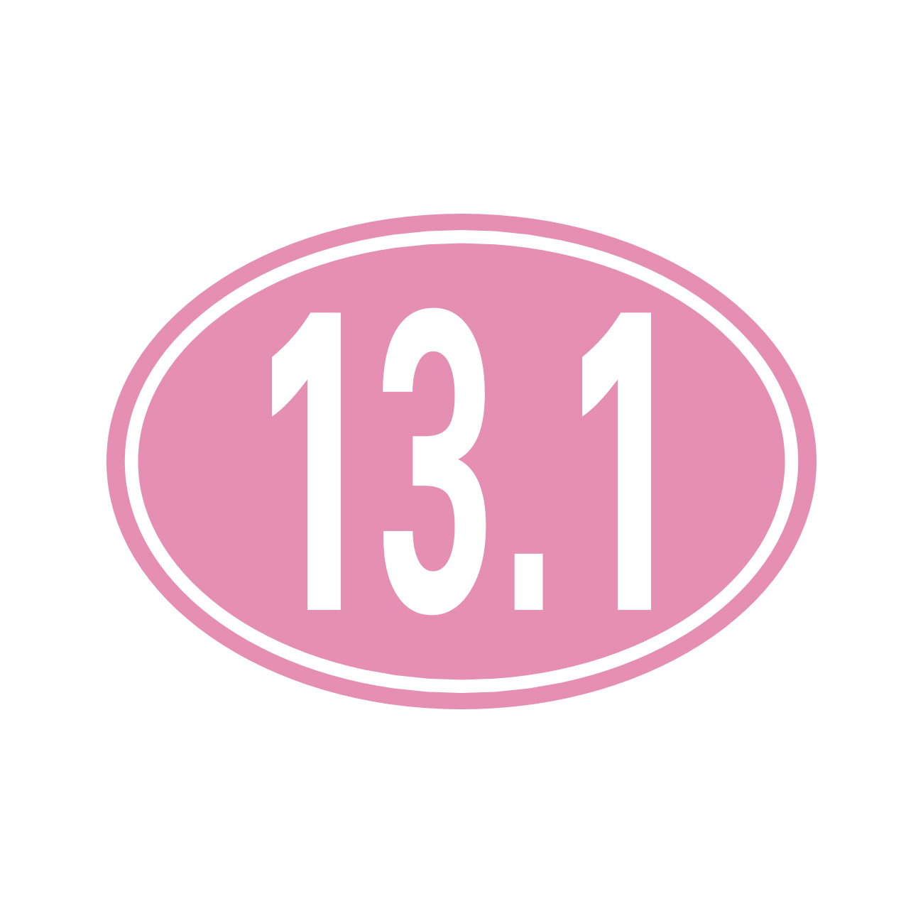 Oval 13.1 Sticker Decal Die Cut - Self Adhesive Vinyl - Weatherproof ...