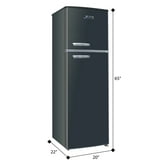 ARCTIC CHEF - 10 Cu Ft Top-Freezer Apartment-size Retro Refrigerator ...