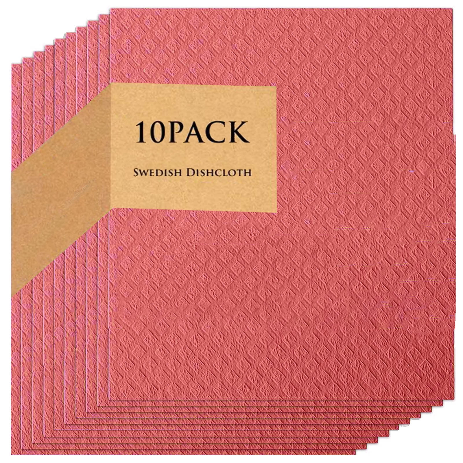 Teblacke 10 Pack Swedish Dishcloth Sponge Dishcloths Reusable Swedish ...