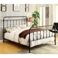 Furniture of America Hastin Metal Panel Bed, Queen, Dark Bronze ...