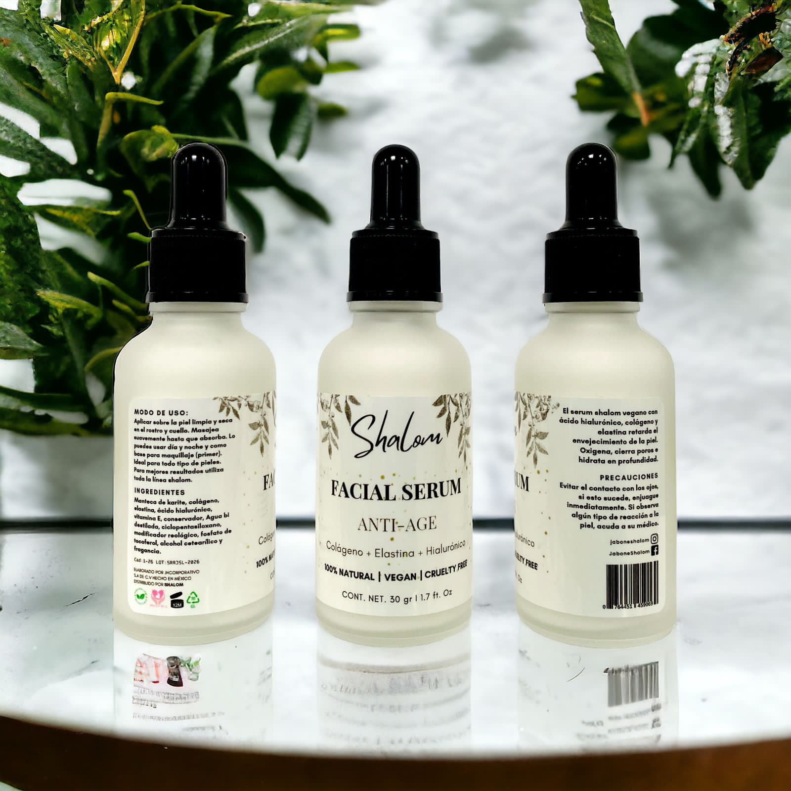 Serum facial anti-edad Shalom con ácido hialurónico y colágeno | Bodega Aurrera en línea