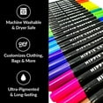 Hippie Crafter Permanent Fabric Markers 26 Pack For T-Shirt, Leather ...