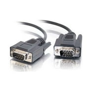 C2G 6ft Serial RS232 DB9 Null Modem Cable with Low Profile Connectors M/F - In-Wall CMG-Rated ...