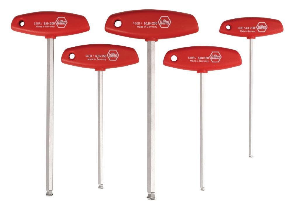 Wiha Magic Ring Ball End Metric T-Handle 5 Pc. Set - Walmart.com