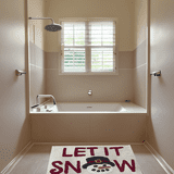 St. Nicholas Square Bathroom Rug, Let It Snow Snowman Bath Mat 20 x 30 ...