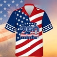250 Anniversary USA Shirt America Flag Patriotic Button Shirts for Men ...