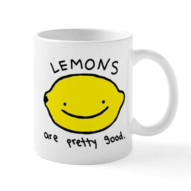 CafePress - Lemon Ceramic Mug - 11 oz Ceramic Mug - Novelty Coffee Tea ...