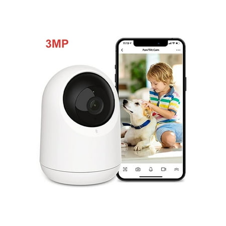 SwitchBot Pan/Tilt Cam 3MP | 2K Indoor Security Camera, Smart 360-degree Pan Tilt WiFi(2.4G ...