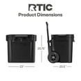 RTIC 45 QT Heavy-Duty Wheeled Cooler, Ultra-Tough Hard-Sided Ice Chest ...