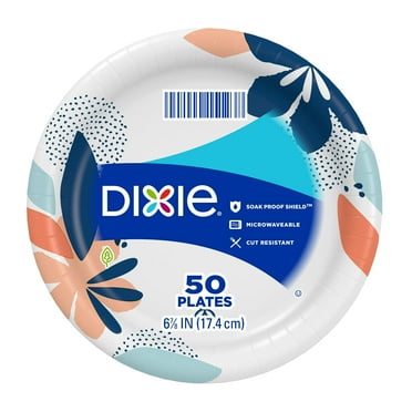 Dixie Ultra Paper Plates, 10 1/16 Inch, Dinner Size Printed Disposable ...