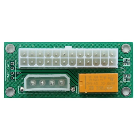 Mymisisa 24Pin Dual Power Start Board Large 4Pin Start Up Riser for PC ...