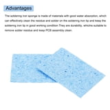 25PCS Soldering Sponge 5 x 3.5cm Rectangle Blue 6mm Water Absorption ...