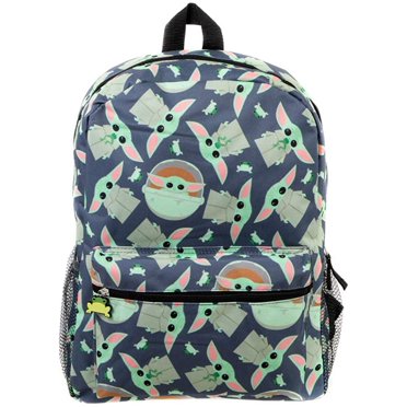 Star Wars Mandalorian Kids School Bookbag - Baby Yoda 16 Inch Backpack ...