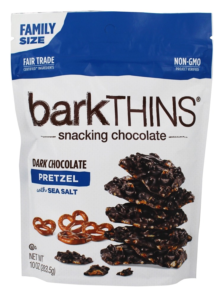 barkTHINS - Snacking Chocolates Dark Chocolate Pretzel with Sea Salt ...