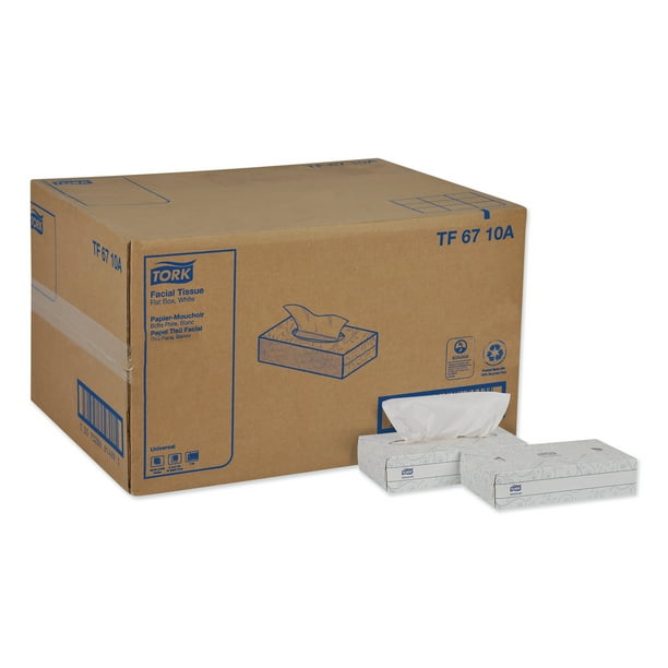 Tork Universal Facial Tissue, 2-Ply, White, 100 Sheets/Box, 30 Boxes ...