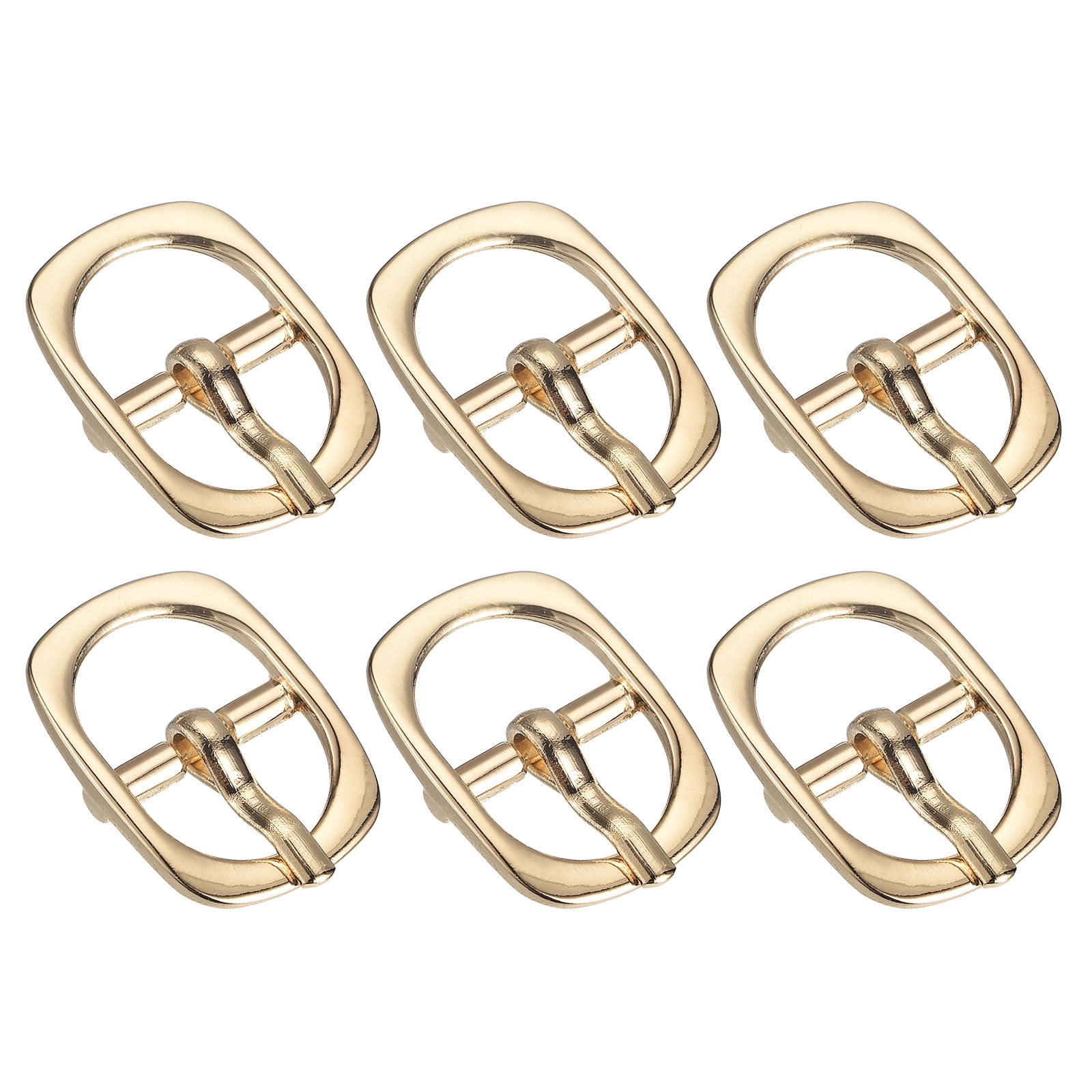Uxcell 6Pack 0.5" Single Prong Belt Buckle Oval Center Bar Buckles for ...