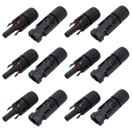 Solar Photovoltaic Connector, 12PCS Solar Panel Cable Connector PPO Built In Lock For Industry ...