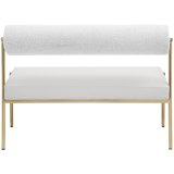 Meridian Furniture Carly Cream Vegan Leather Bench - Walmart.com