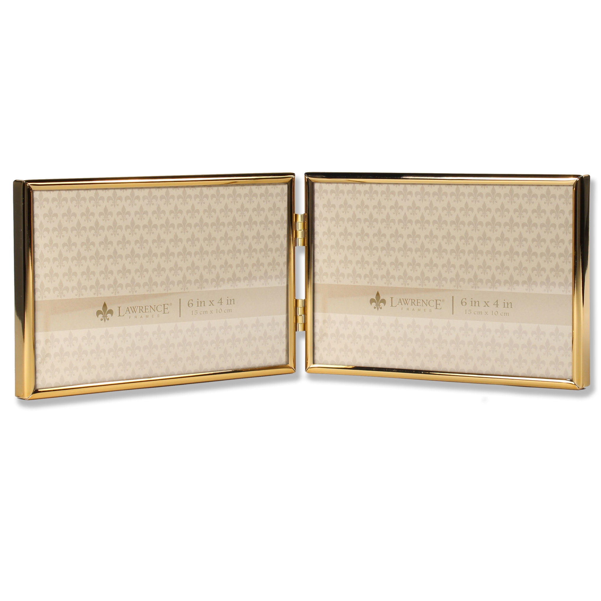 6x4 Hinged Double Simply Gold Metal Picture Frame - Walmart.com