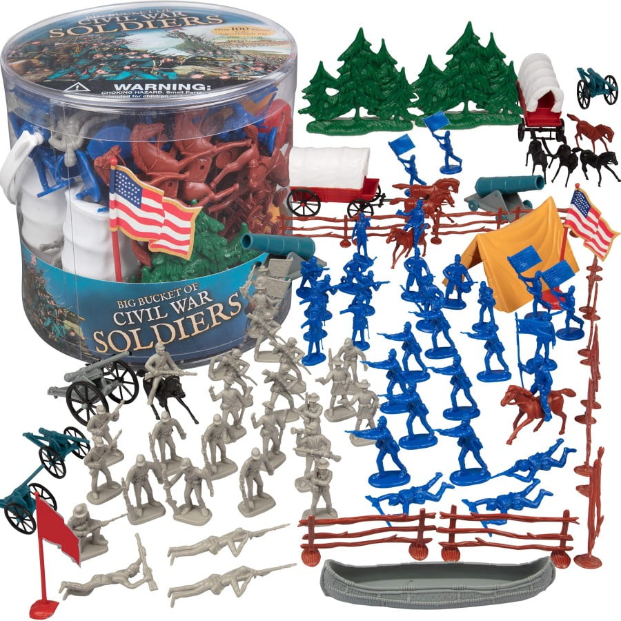 Buy Civil War Army Men Toy Soldier Action Figures - 1+ Pieces, 24 ...