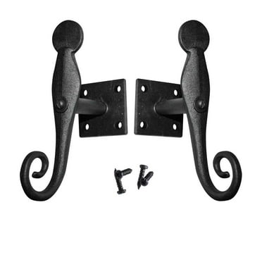 2 Pairs of Vintage Shutter Dogs S Shaped Shutter Hardware in Black ...