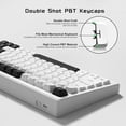 XVX Keycaps 75% Percent - White and Black Keycaps, PBT Keycaps ISA ...