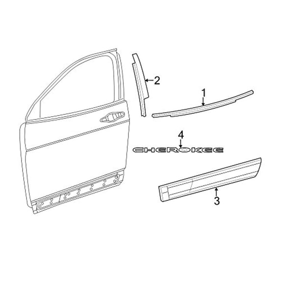 Chrysler 68102578AE Applique C Pillar - Walmart.com