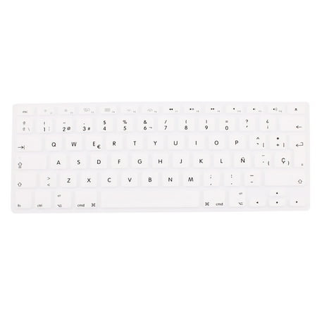 Spanish Silicone Keyboard Skin Cover White for Apple Macbook Air 13"15 ...