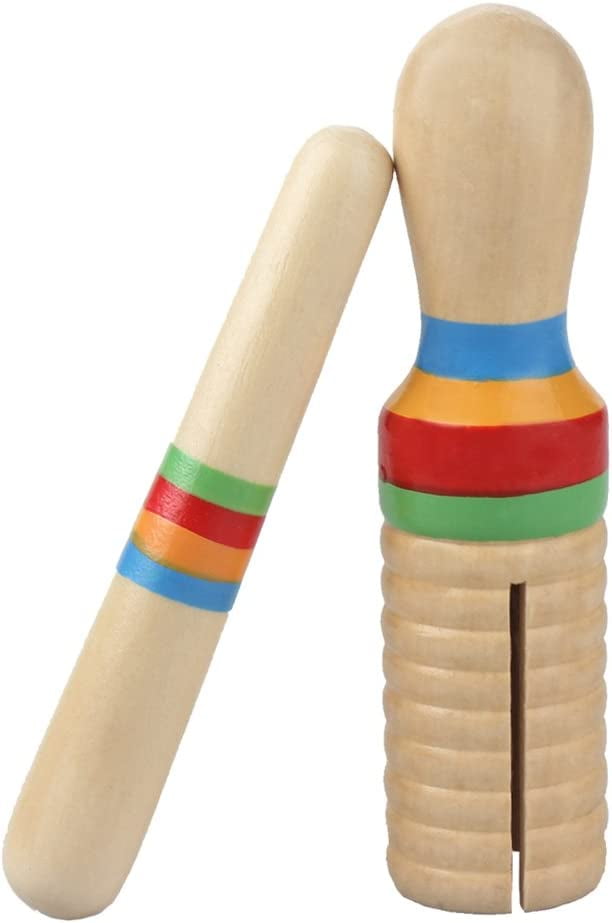 Guiro de madera, instrumento musical de percusión de juguete con sonido ...