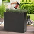 WORTH 30" H Tall Metallic Steel Rectangular Planter Box,38" L.x10 W ...