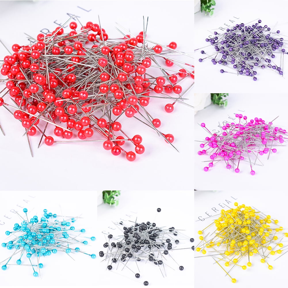 SPRING PARK 800Pcs Wedding Shiny Faux Pearl Head Needles Sewing Pins ...