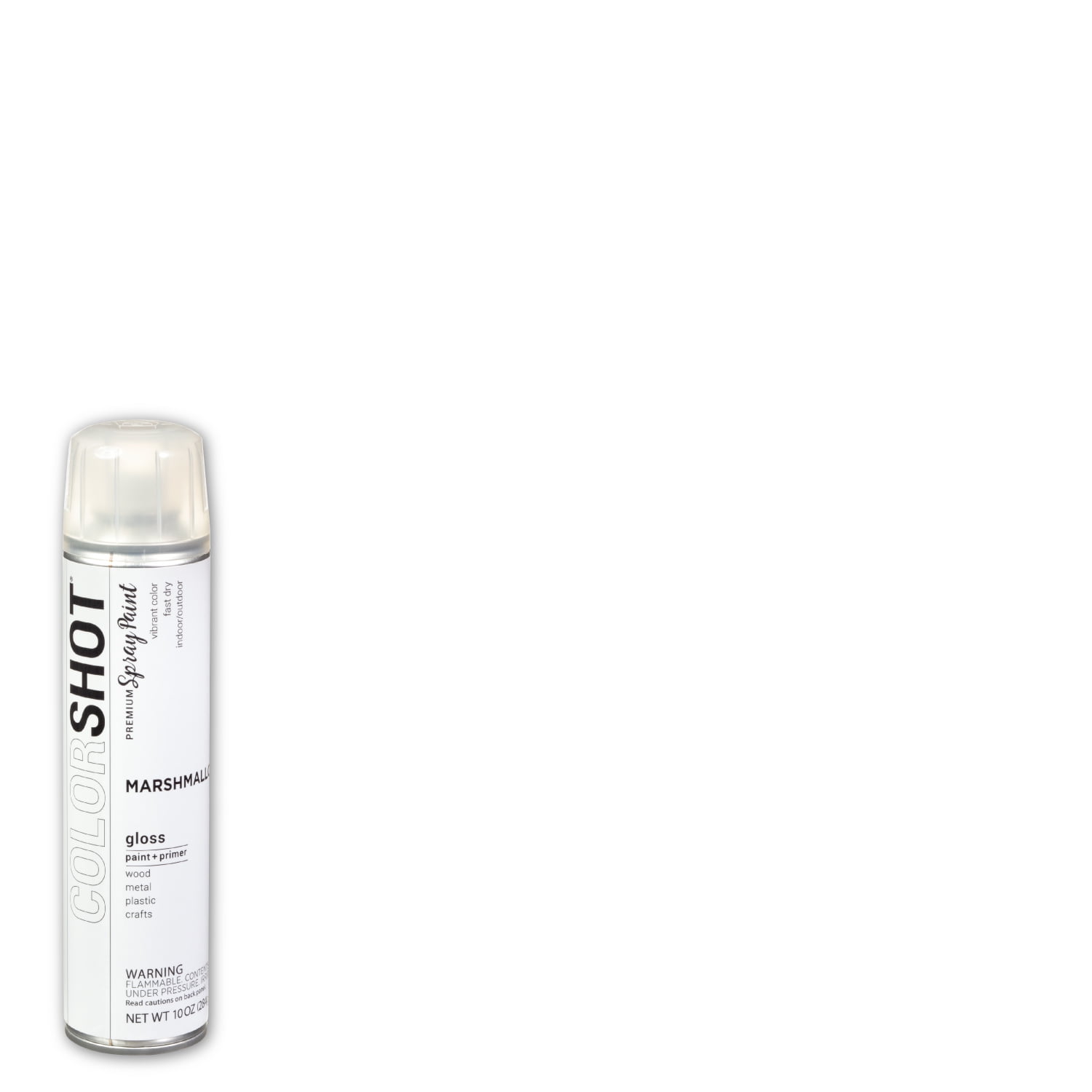 COLORSHOT Premium Spray Paint Gloss Marshmallow (White), 10 oz, 6 Pack ...