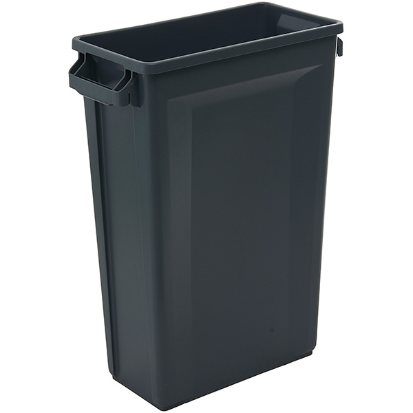 Trust Svelte Container, 23 gal, 29 3/4"H x 20"W x 10 3/4"D, Gray (1 ...