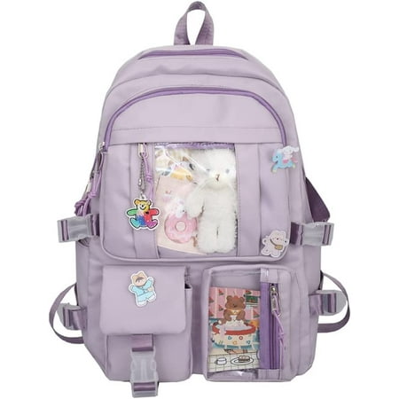 Kawaii Display Window Backpack with Pins and Accessories Jelly Window ...