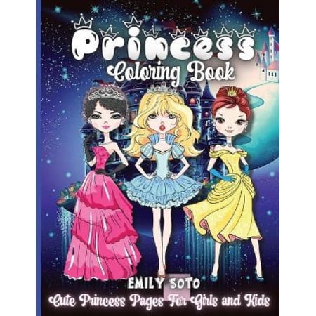 Princess Coloring Book: Cute And Adorable Royal Princess Coloring Book ...