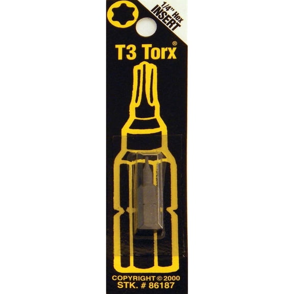 Best Way Tools T3 TORX Insert Hex Screwdriver Bit B86187 - Walmart.com