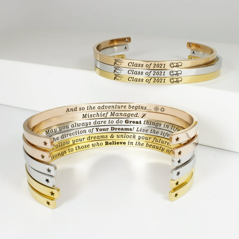 Personalized Engraved Graduation Bracelet Graduation Bracelet For Her