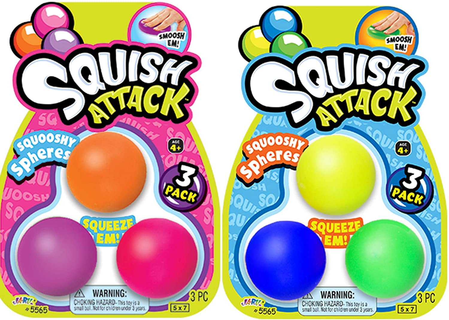 Ja-Ru Squish Spheres Mini Stretchy Ball | Stress Balls Anxiety Relieve ...