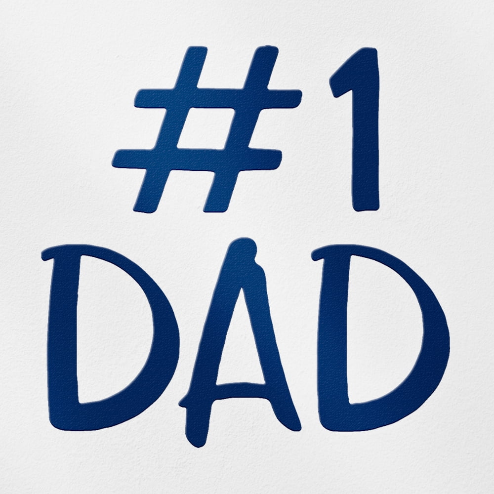 Transparent Decal Stickers Of Number 1 Dad (Navy Blue) Premium ...
