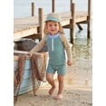 Cenuakty Baby Boys Swimsuit Set Contrast Colors Striped Zipper Rash ...