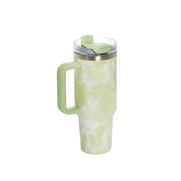 Termo Acero Inoxidable 40 OZ, Termos para Cafe, Termo con Popote Tapa y Asa, 1.2 Litros, Vasos ...